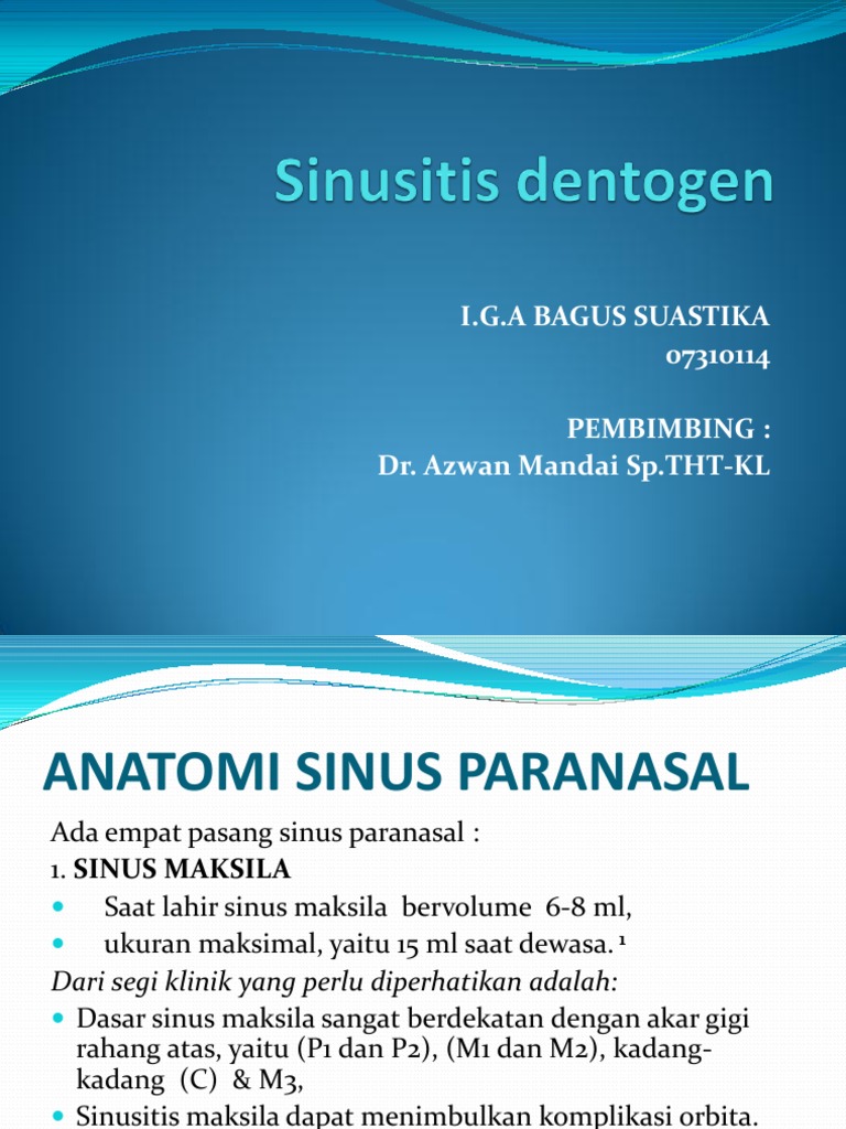 Sinusitis Dentogen dan Akar Gigi | PDF
