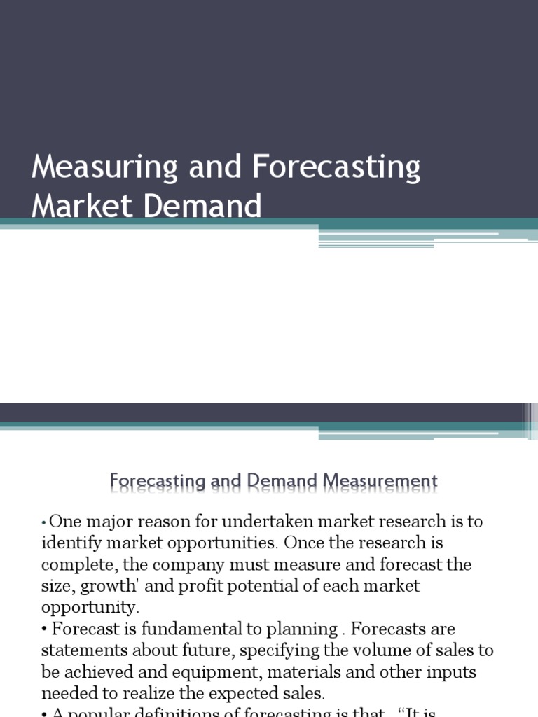 Measuring and Forecasting Market Demand | PDF | Sales | Marketing