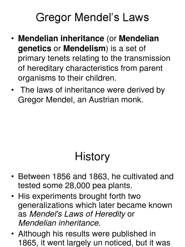 Gregor Mendel's Laws | Dominance (Genetics) | Heredity