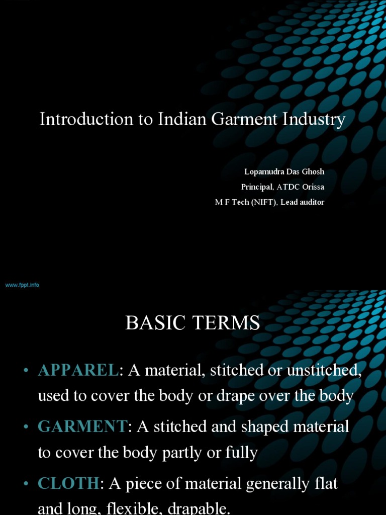 Introduction To Garment Industry | PDF | Clothing | Textiles