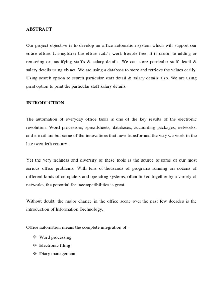 Office Automation | PDF | Object Oriented Programming | Microsoft Windows