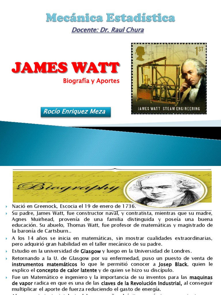 James Watt | PDF | James Watt | Máquina de vapor