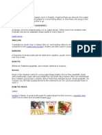 Pasta Shapes | PDF | Pasta | Food And Drink Preparation