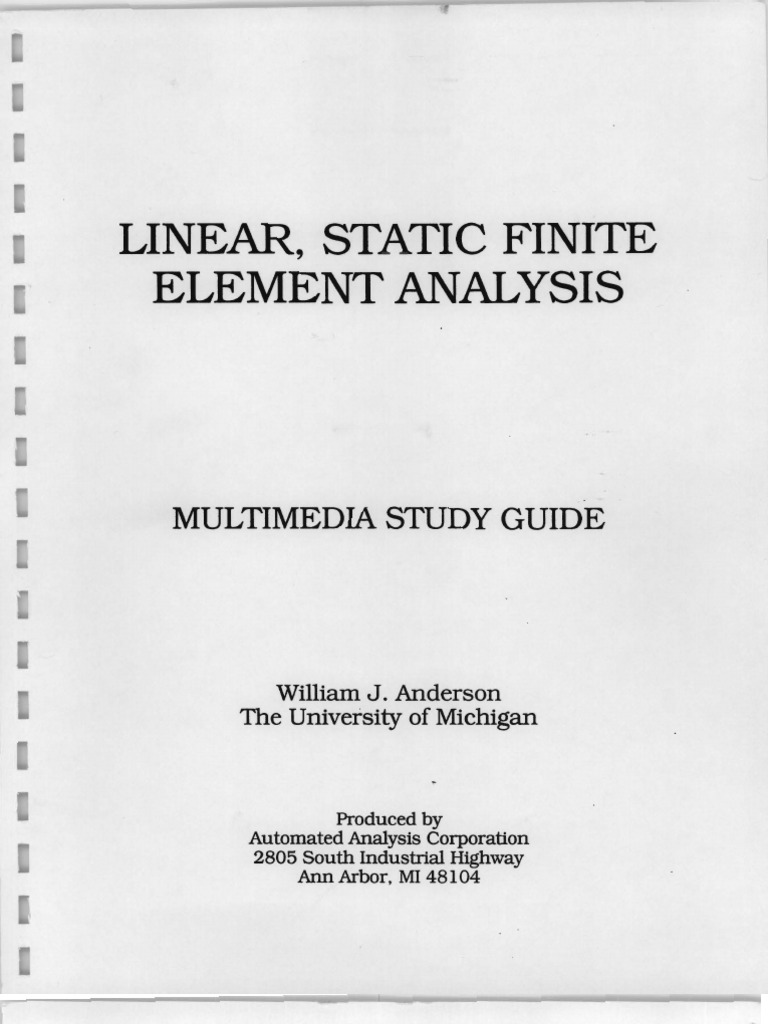 Linearstaticfea Guide | PDF | Finite Element Method | Eigenvalues And Eigenvectors
