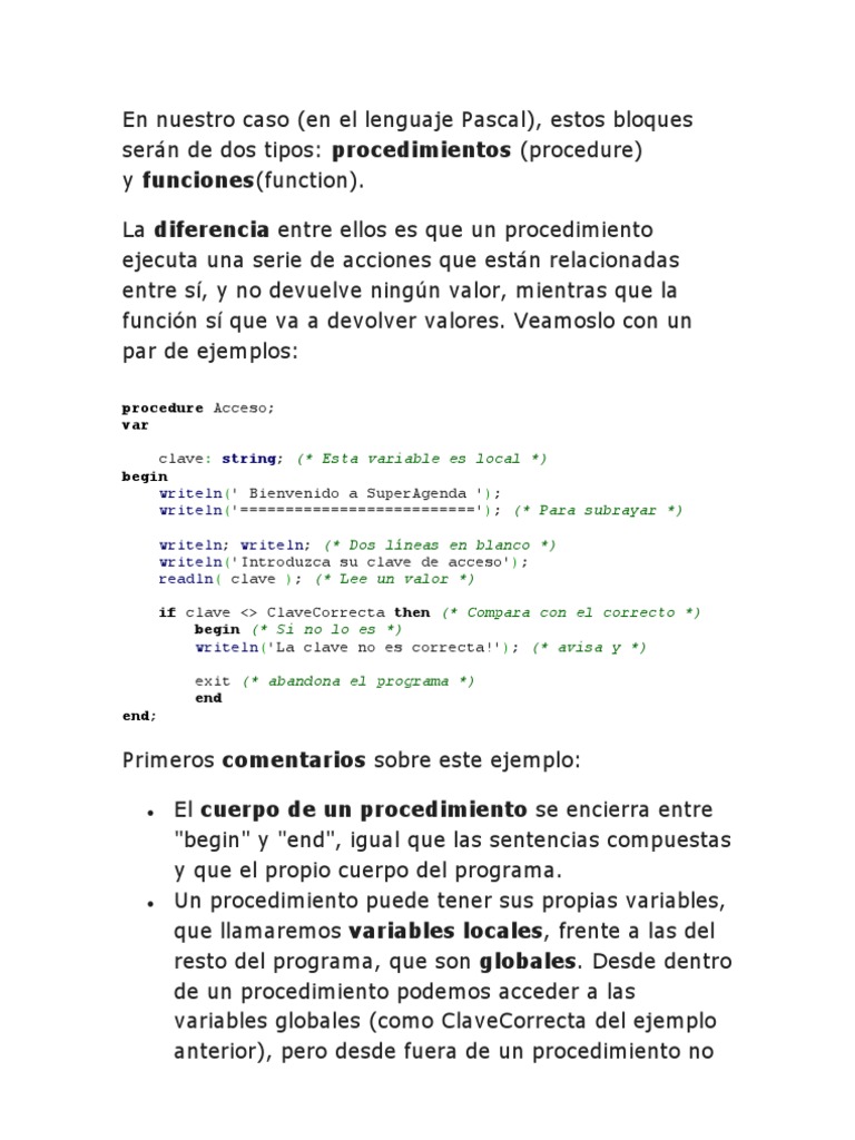 Programacion en Pascal | PDF | Recursividad | Función (Matemáticas)
