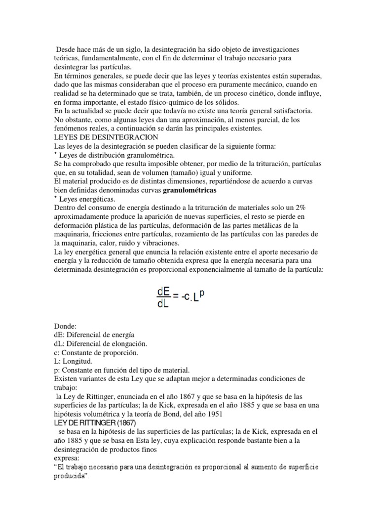 Ley de Rittinger | PDF | Calor | Teoría