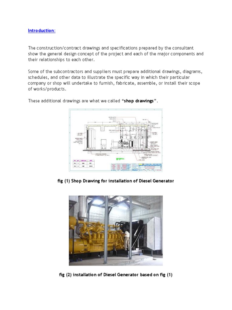 Shop Drawing | PDF | Engineering | Technology & Engineering