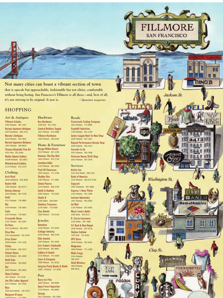 Fillmore Street Shopping Guide SF | PDF | Coffeehouse | Restaurant And ...