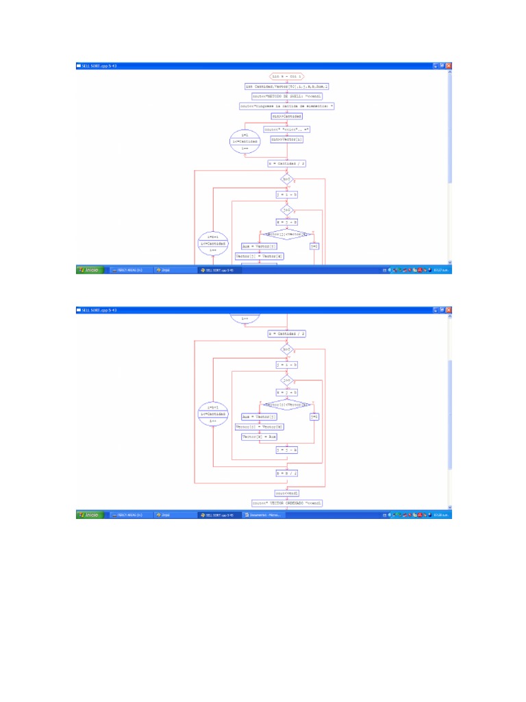 Shell Sort Diagrama | PDF