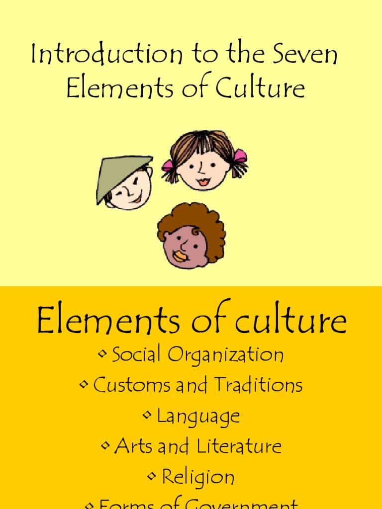 Seven Elements of Culture | PDF | Family | Society
