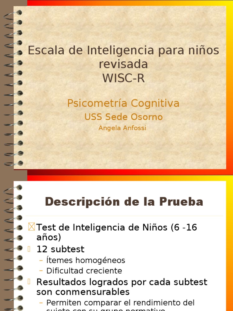 Wisc R | PDF | Memoria | Concepto