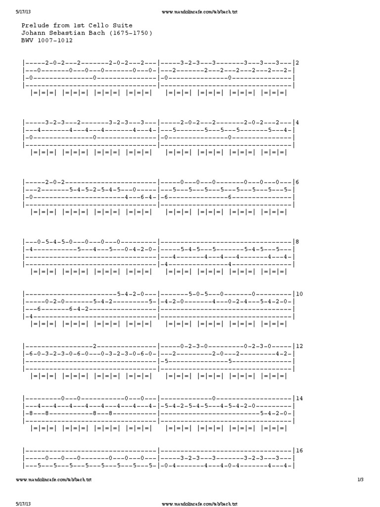 Mandolin Tabs Bach Bach Mando | PDF | Technology & Engineering