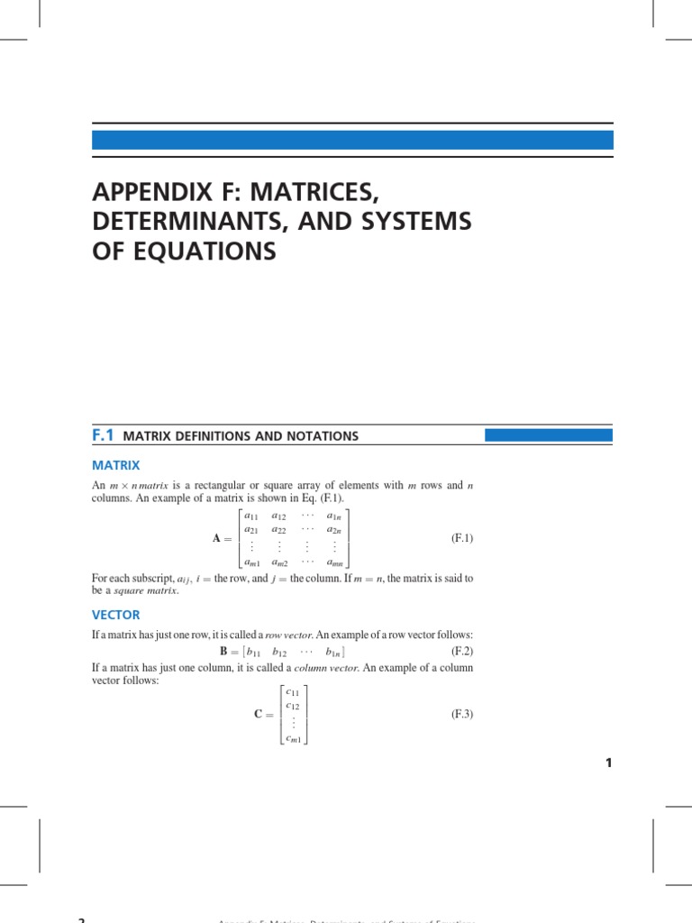 MATRICES System of Eq | PDF