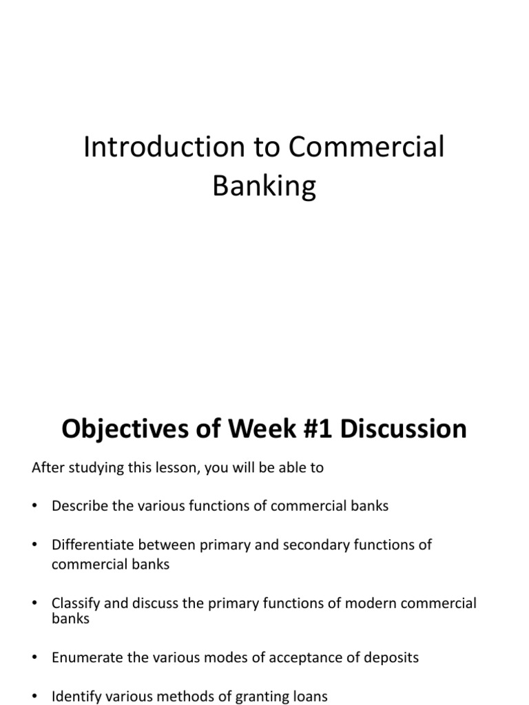 Commercial Banking | PDF