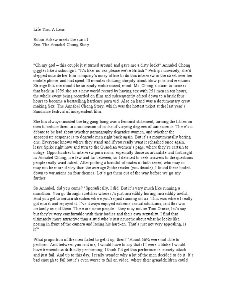 Annabel Chong | Human Sexuality