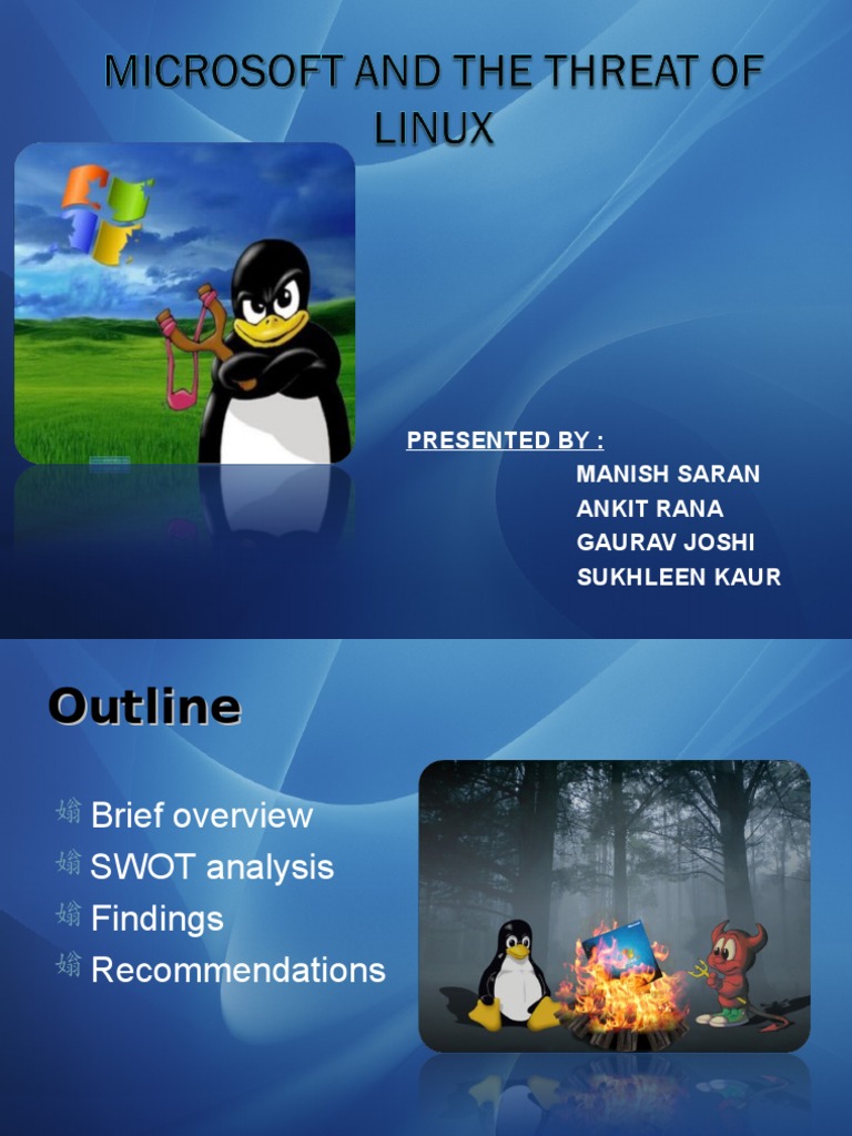 Linux vs. Microsoft Presentation On Strategy Marketing | PDF | Linux ...