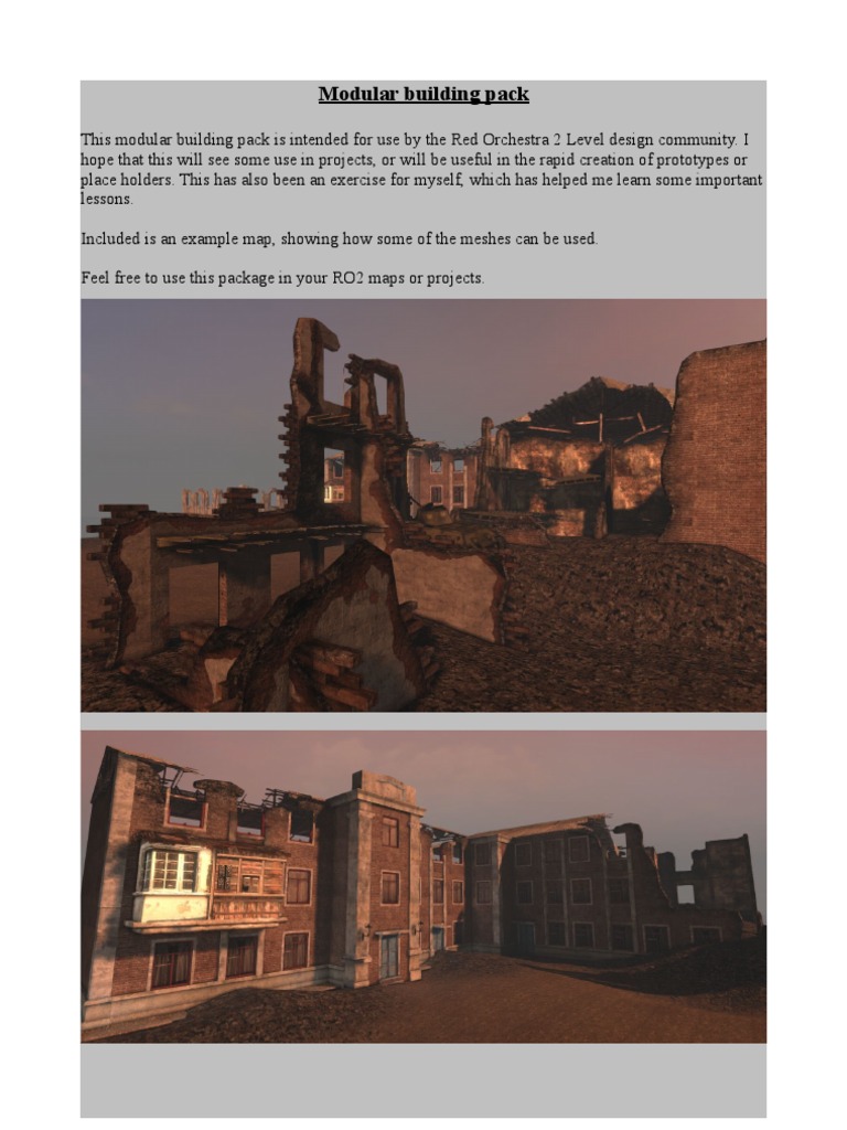 Modular Building Pack | PDF | Texture Mapping | Paint