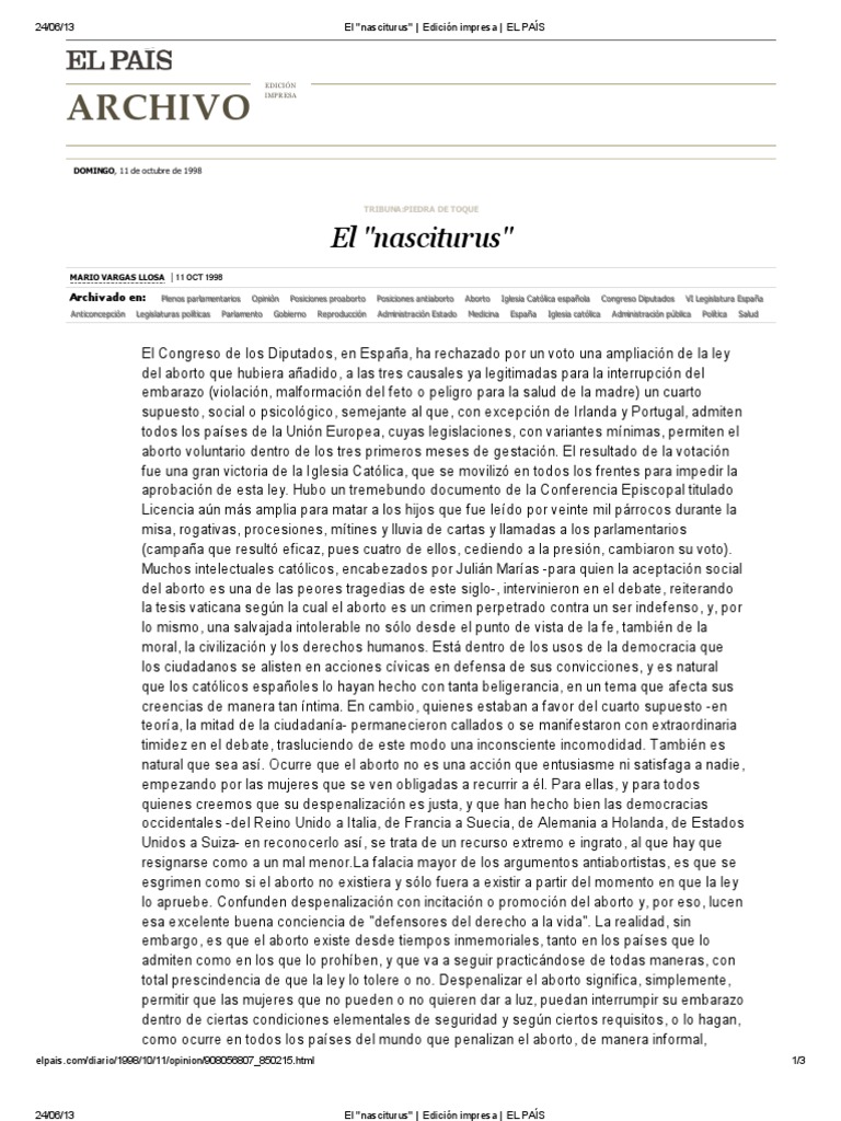 Nasciturus | PDF | Aborto | Control de la natalidad