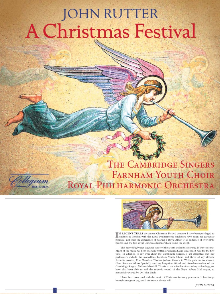 John Rutter - A Christmas Festival CD Booklet | PDF | Christmas Carols ...