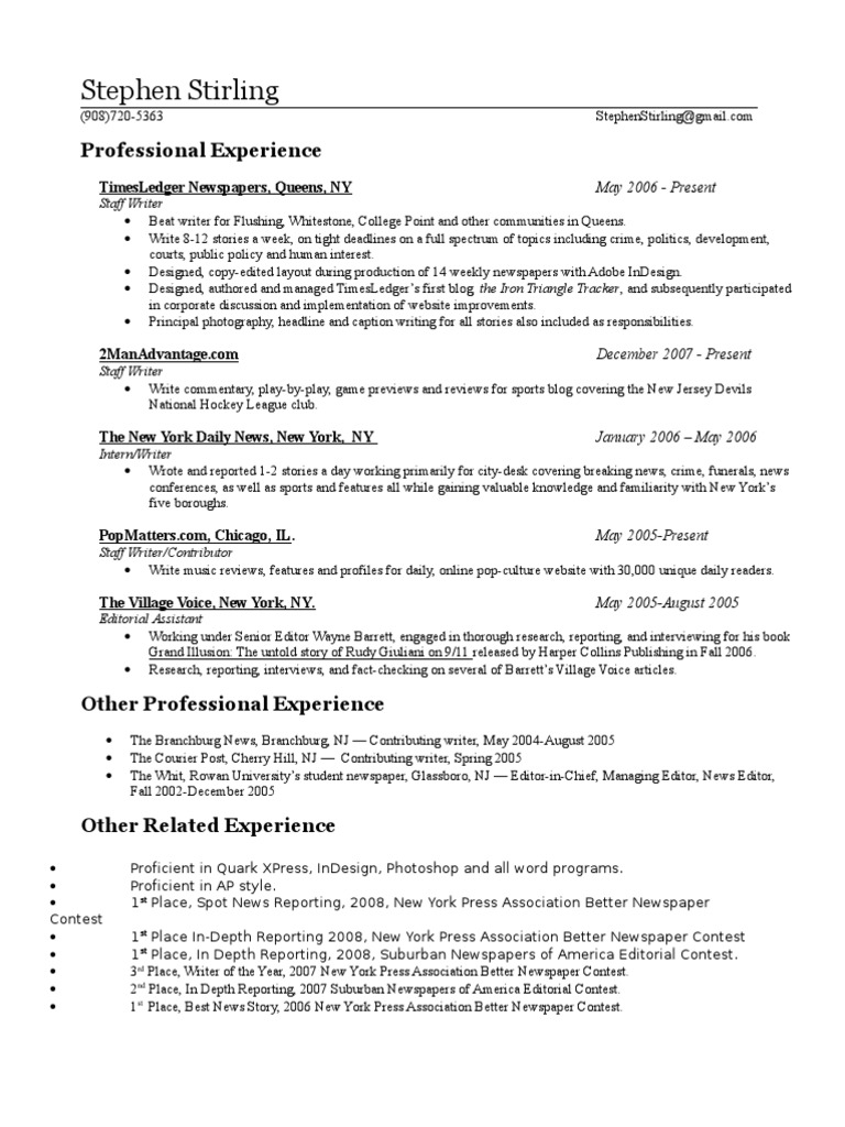 Journalist's Diverse Writing Portfolio | PDF