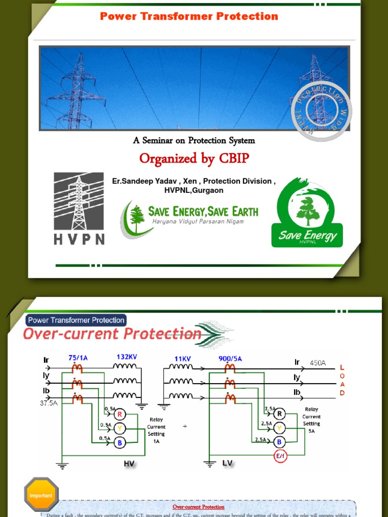 Power Transformer Protection ... Presentation | PDF | Relay | Transformer