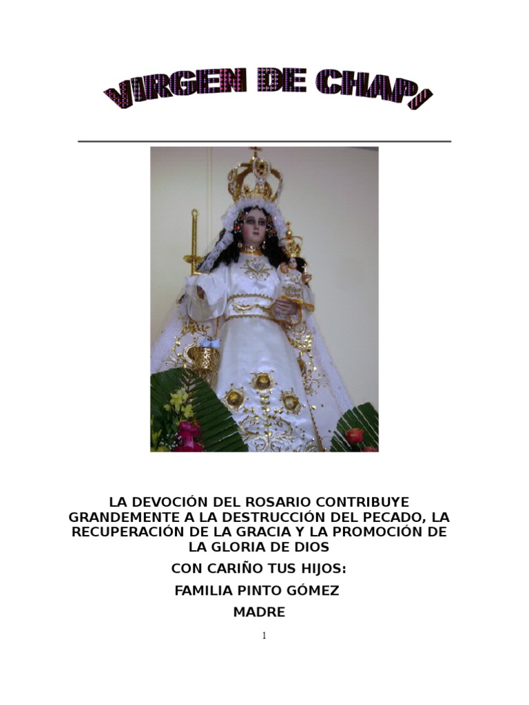 Virgen de Chapi Arequipa | PDF | María, madre de Jesús | Rosario