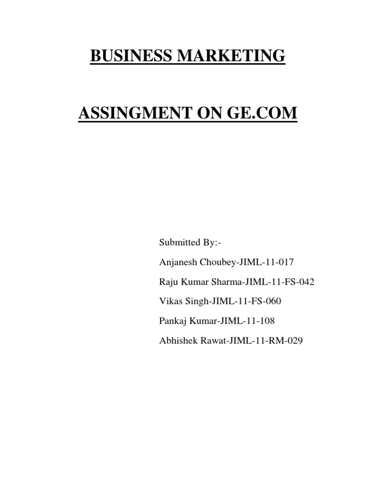 B2B Assignment On | PDF | General Electric | Airliner