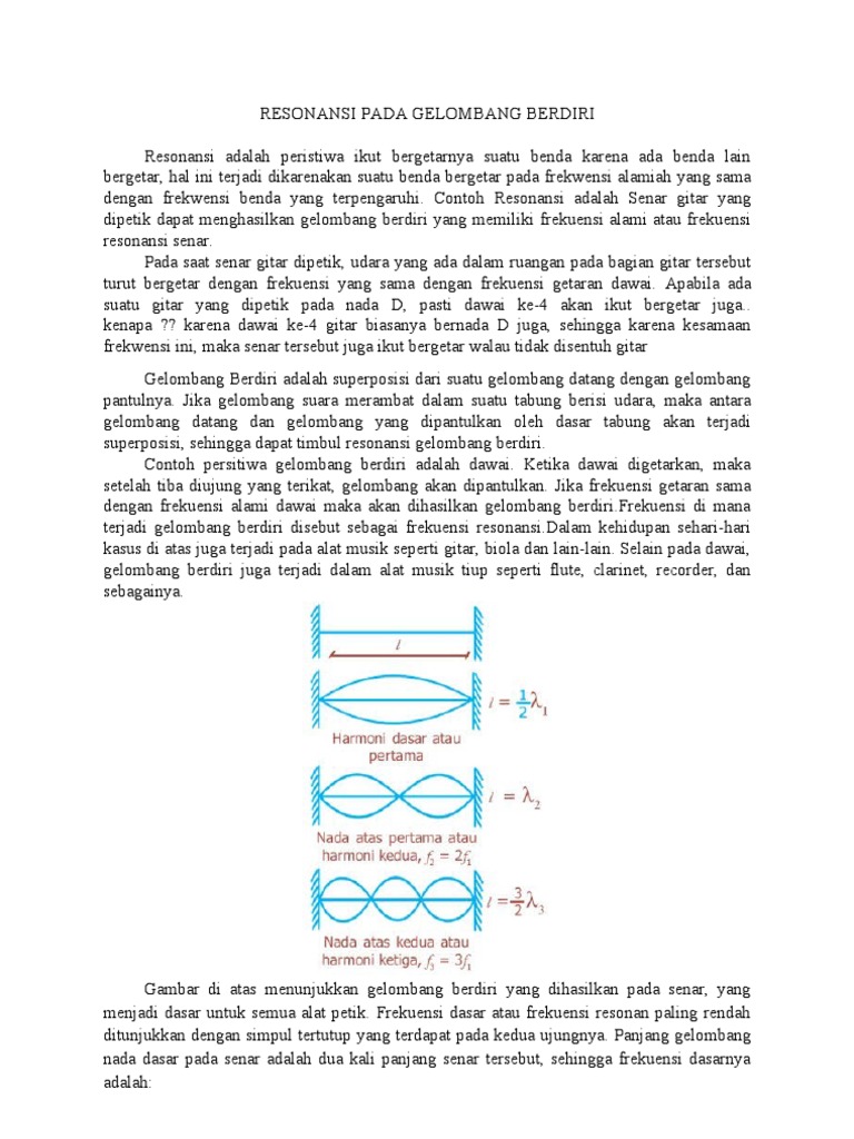 Resonansi Pada Gelombang Berdiri | PDF