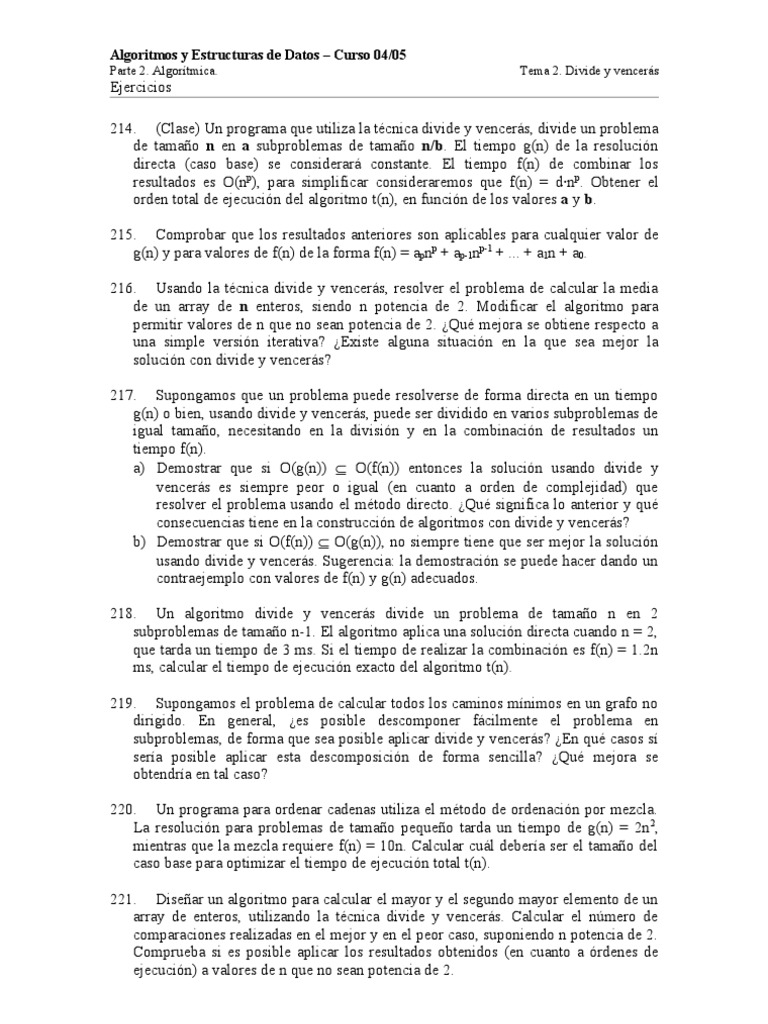 Ejerc2 2 | PDF | Algoritmos | Estructura de datos de matriz