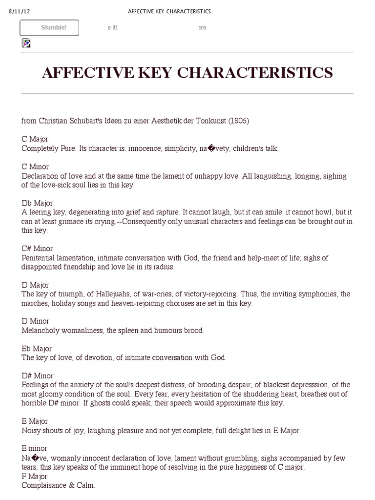 Affective Key Characteristics | PDF | Emotions | Psychological Concepts