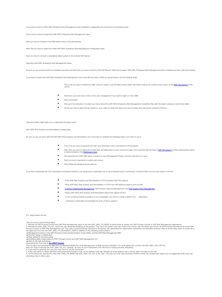 Sap Grc Access Control And Configration Pdf Metadata Information