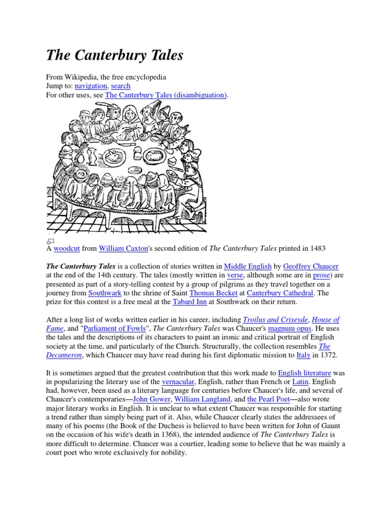 The Canterbury Tales | PDF | The Canterbury Tales | Geoffrey Chaucer