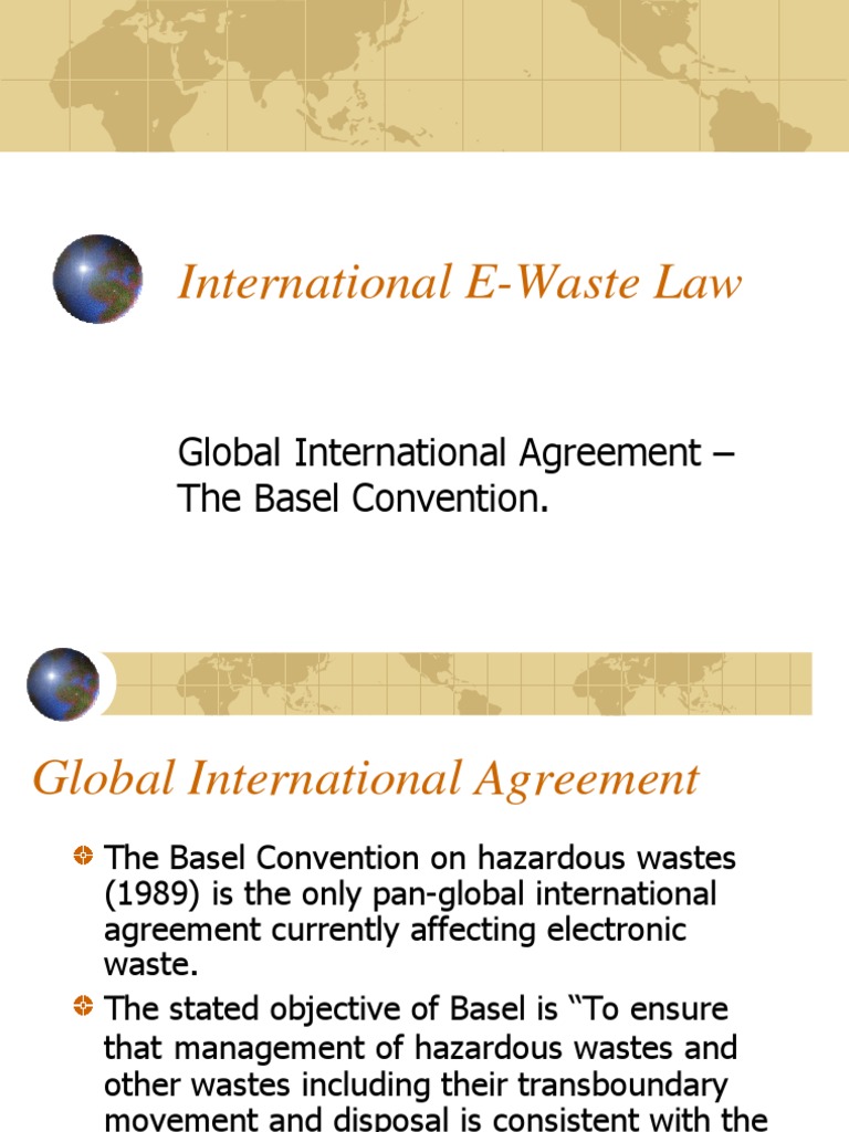 International E-Waste Law | PDF | Electronic Waste | Waste