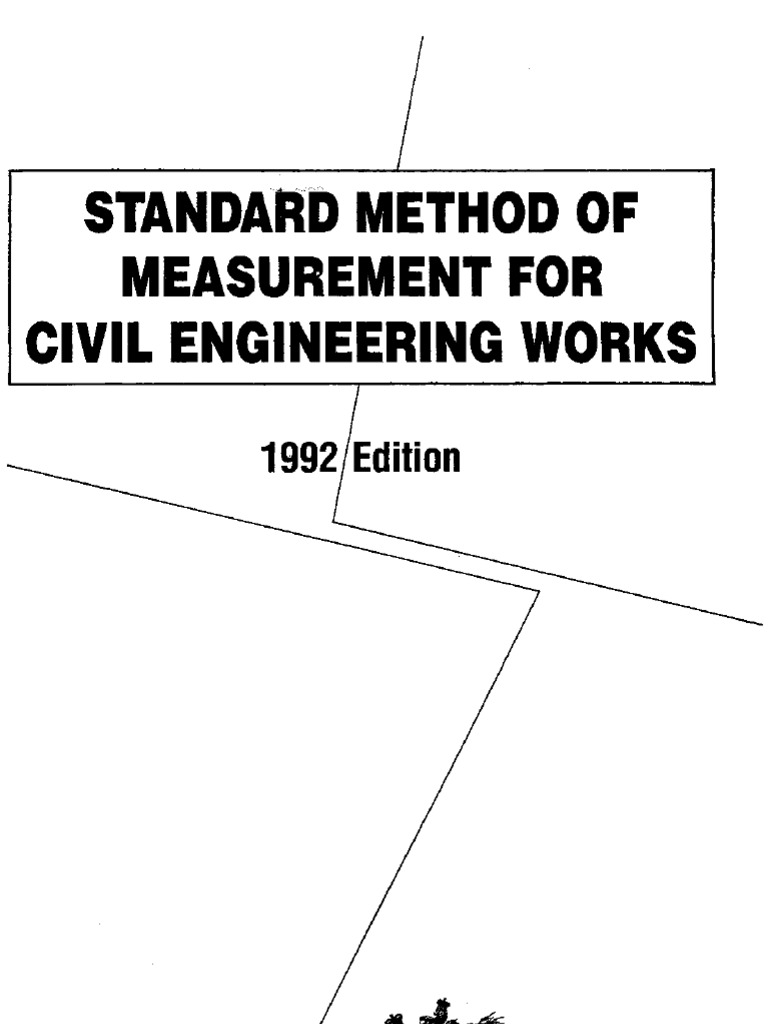 Standard Method of Measurement For Civil Engineering Works | PDF ...