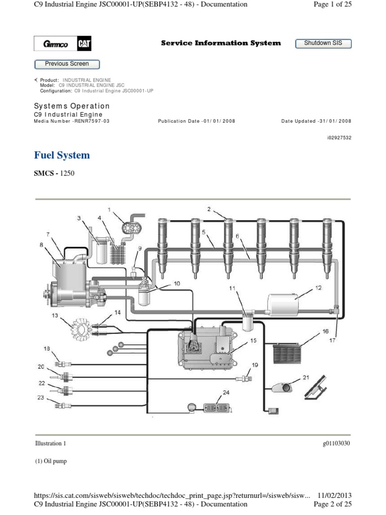 Heui Fuel System c9 Engine | PDF | Fuel Injection | Piston