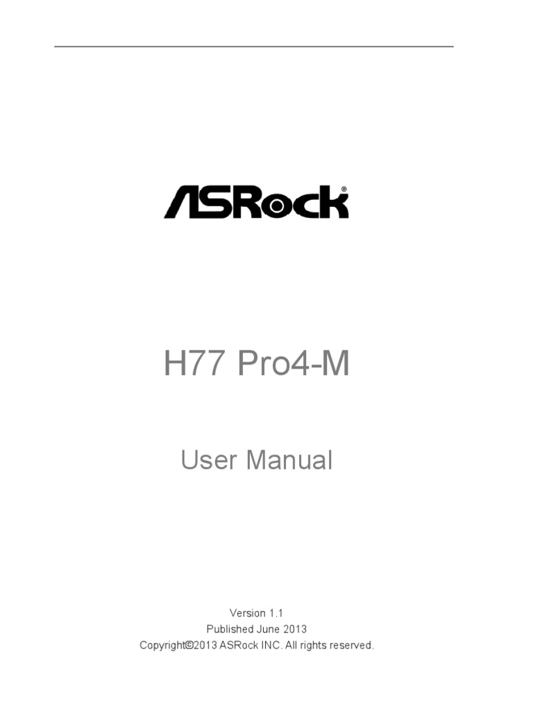 H77 Pro4-M | PDF | Bios | Usb