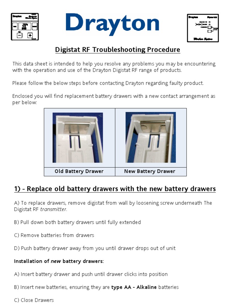 Digistat RF Troubleshooting Guide | PDF | Electronics | Electrical ...