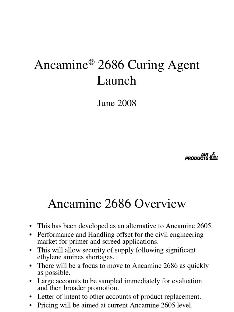 Ancamine 2686 Launch | PDF