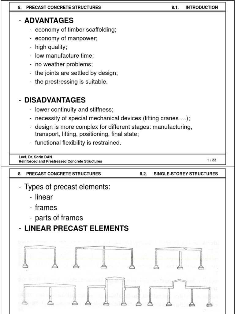 8 - Precast Concrete Structures-Students | PDF | Precast Concrete ...