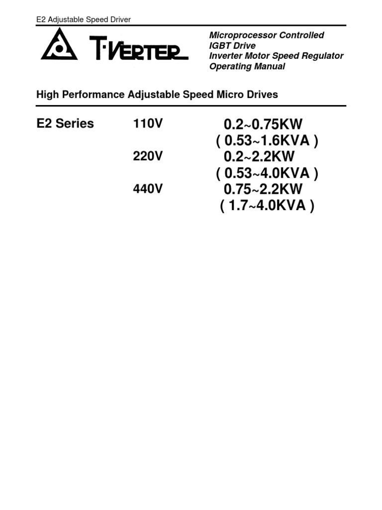 E2 Manual (En) V10 | PDF | Power Inverter | Power Supply