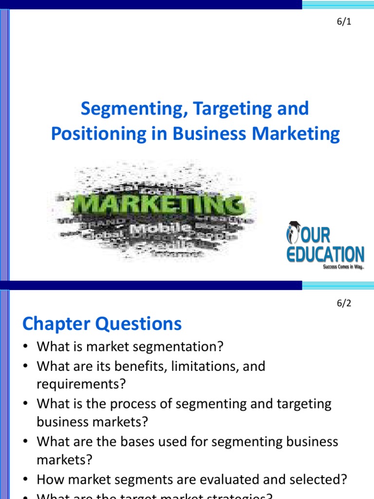 Segmenting, Targeting and Positioning in Business Marketing | PDF ...