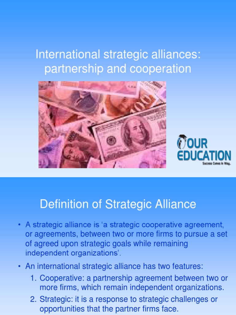 International strategic alliances: partnership and cooperation ...