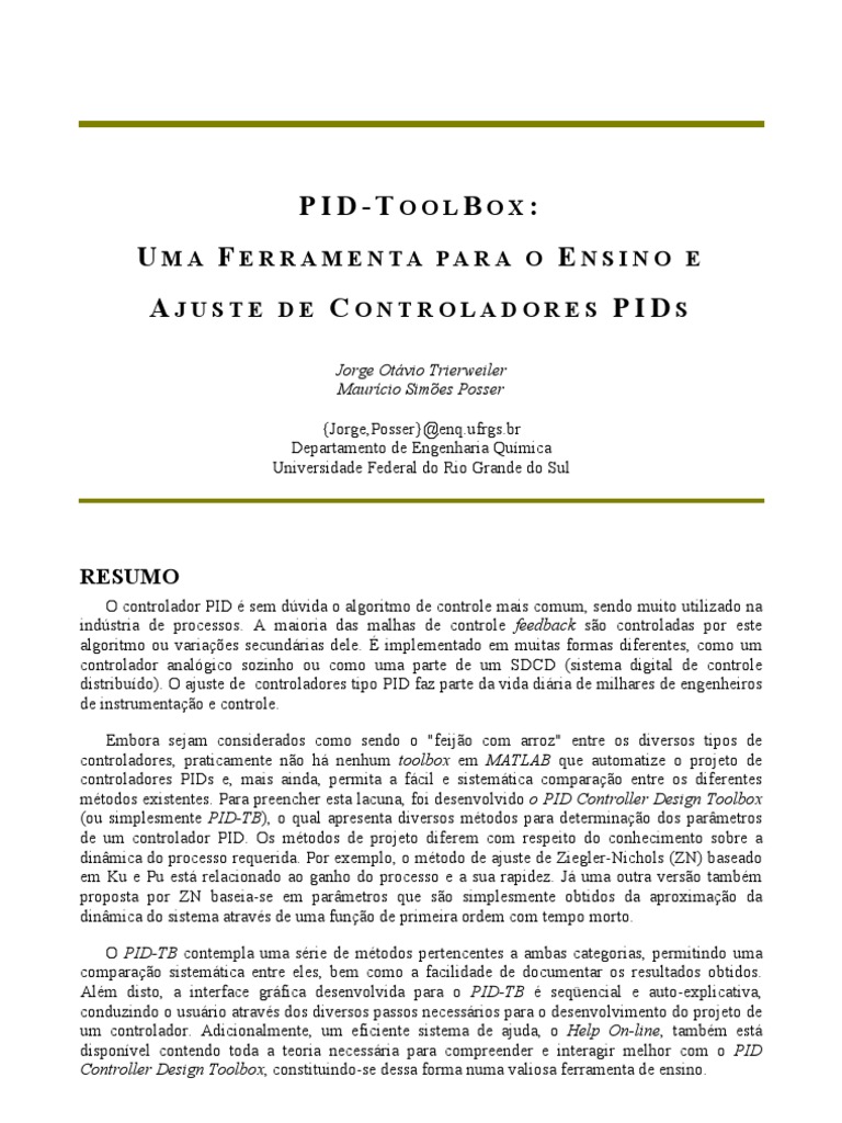 PID Toolbox Manual | PDF