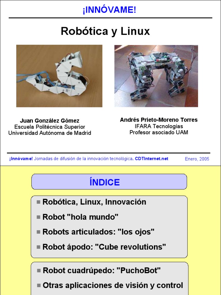 Robótica y Linux | PDF | Robot | Robótica