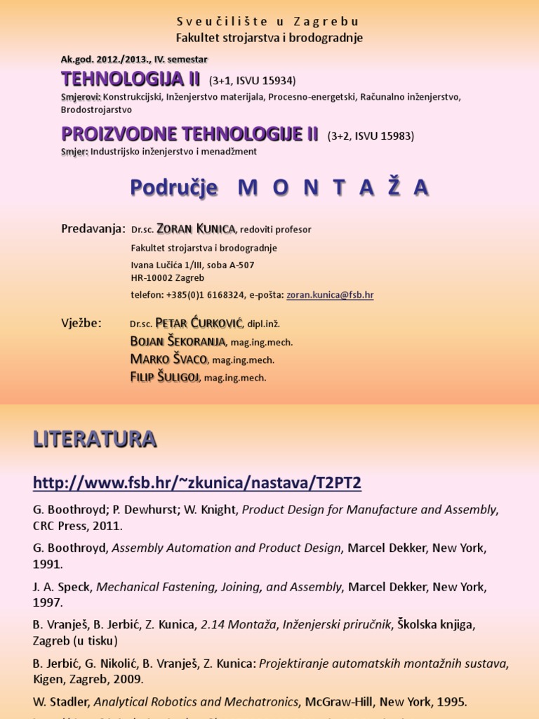 Tehnologija II Proizvodne Tehnologije II 1 | PDF