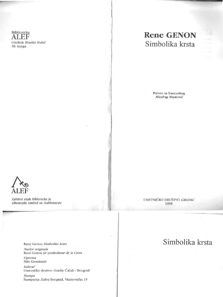 Rene Genon - Simbolika Krsta | PDF