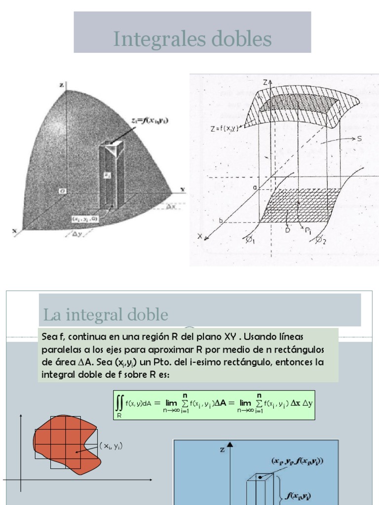 Integrales Dobles: Teoremas y Ejemplos | PDF | Integral | Objetos ...