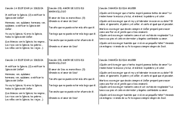 Canción 1 A EDIFICAR LA IGLESIA | PDF