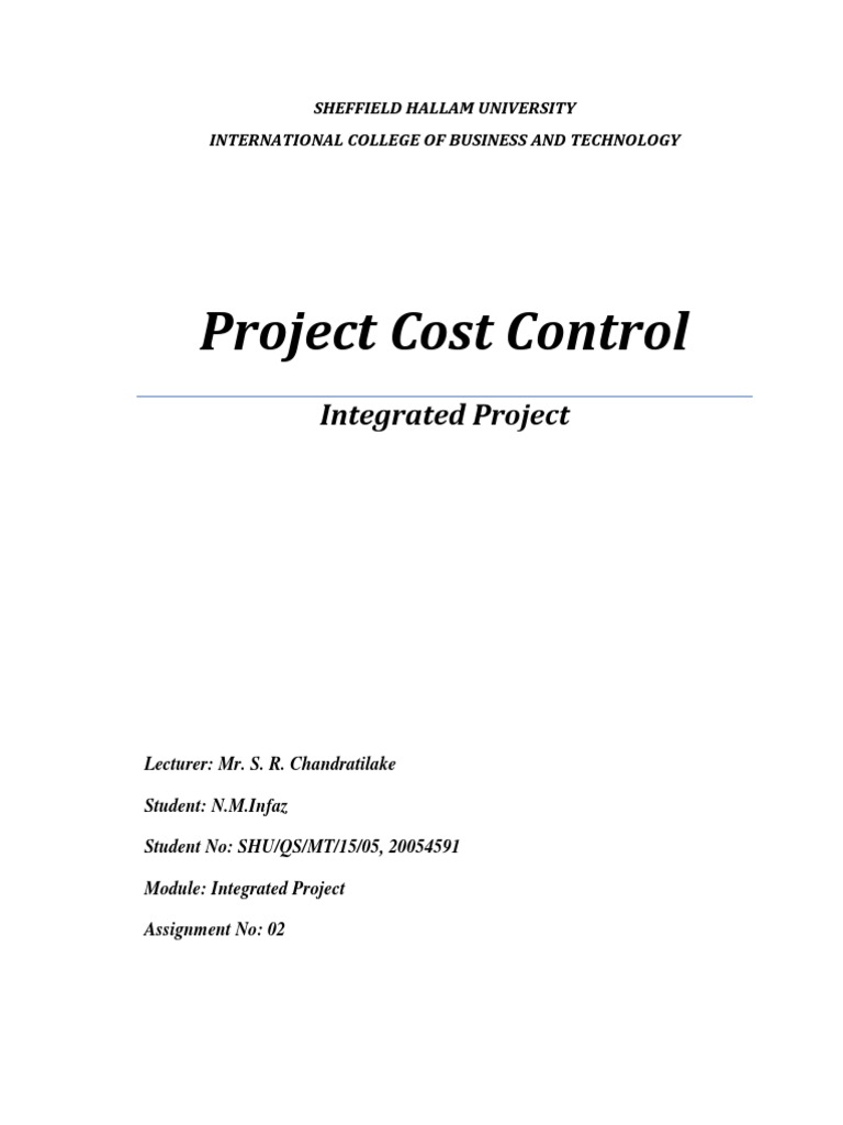 Project Cost Control | PDF | Cost Accounting | Valuation (Finance)