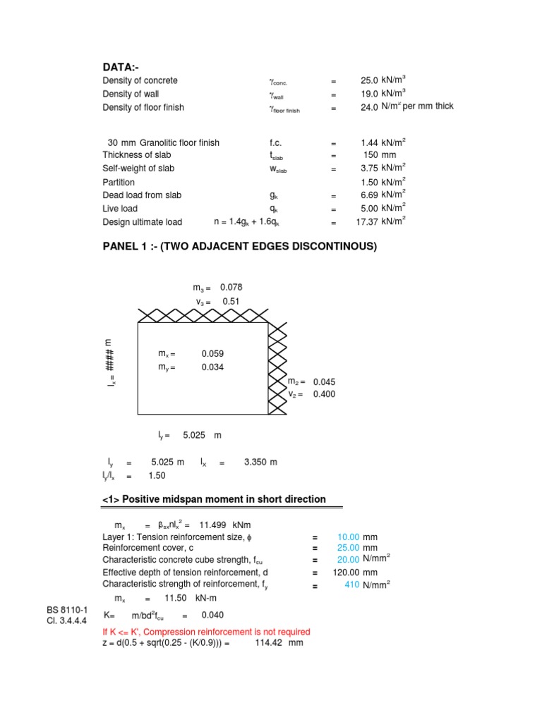 Slab Design | PDF | Strength Of Materials | Concrete